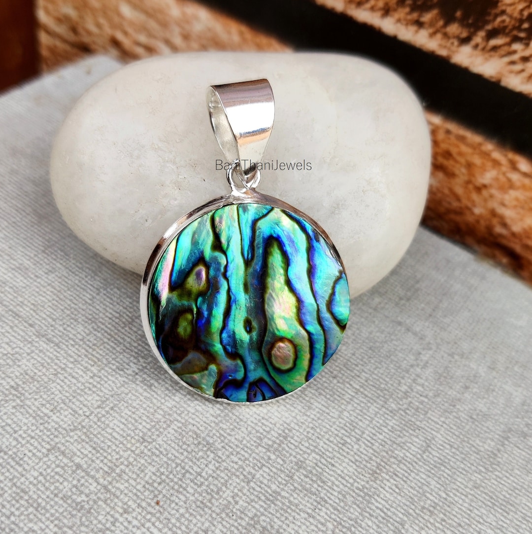 Abalone Shell Pendant, 925 Sterling Silver Pendant, Abalone Pendant ...