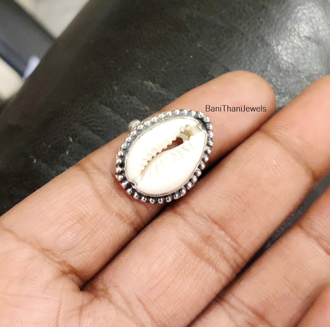 Cow Shell Ring, Cowry Ring, Cowrie Shell Ring, Statement Ring, Women ...
