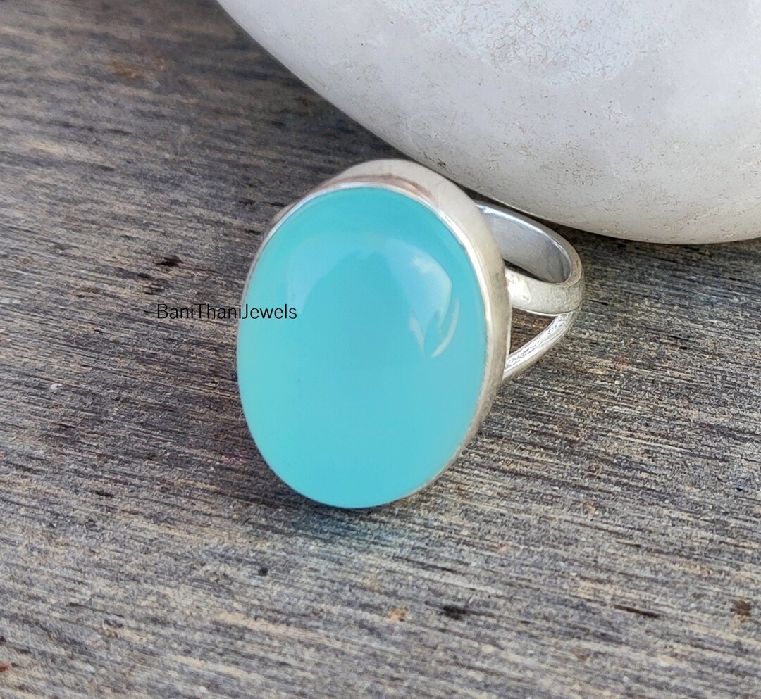 Chalcedony Ring, Gemstone Ring, Handmade Ring, Boho Ring, 925 Silver ...