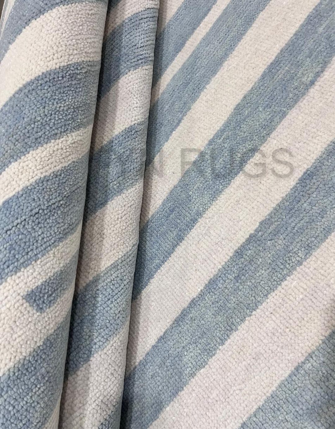 Exquisite Sky Blue Turkish Oushak Hand Knotted Rugs, Handmade Rugs for ...