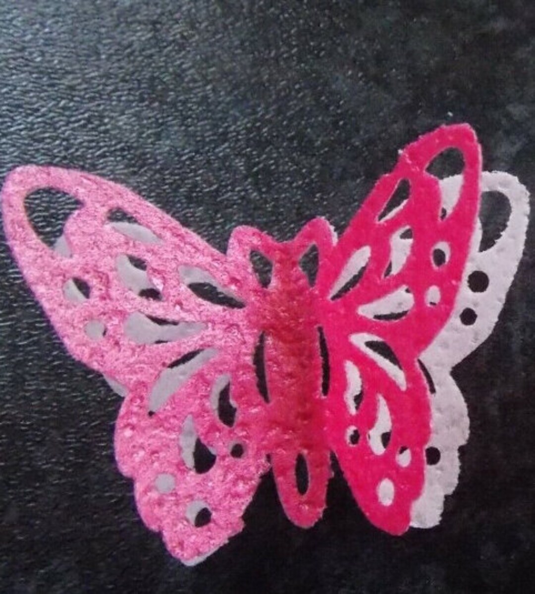 Double Pink Edible Wafer/rice Paper Butterflies Cupcake Toppers - Etsy