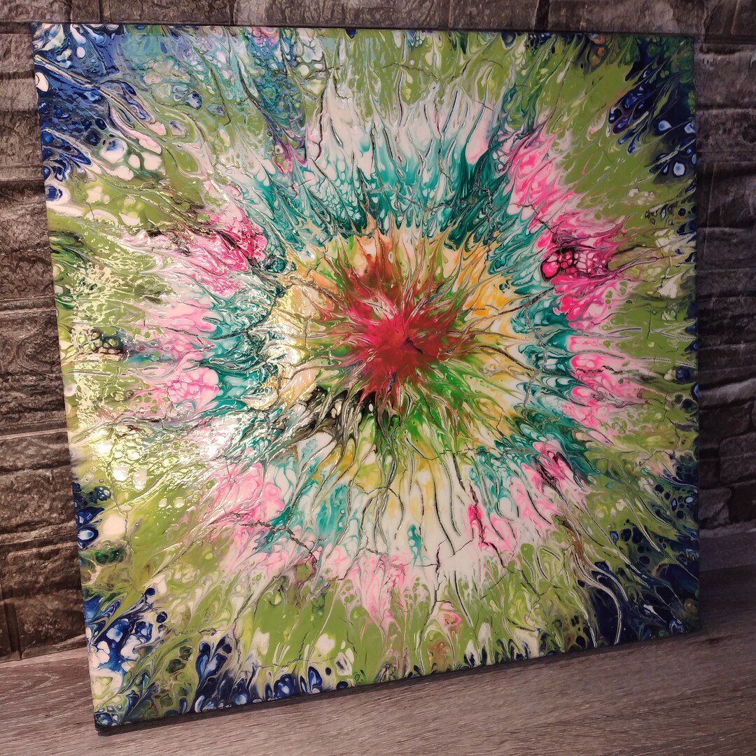 Acrylic Painting Fluid Painting Pouring Art Abstract 2 X Acrylic ...