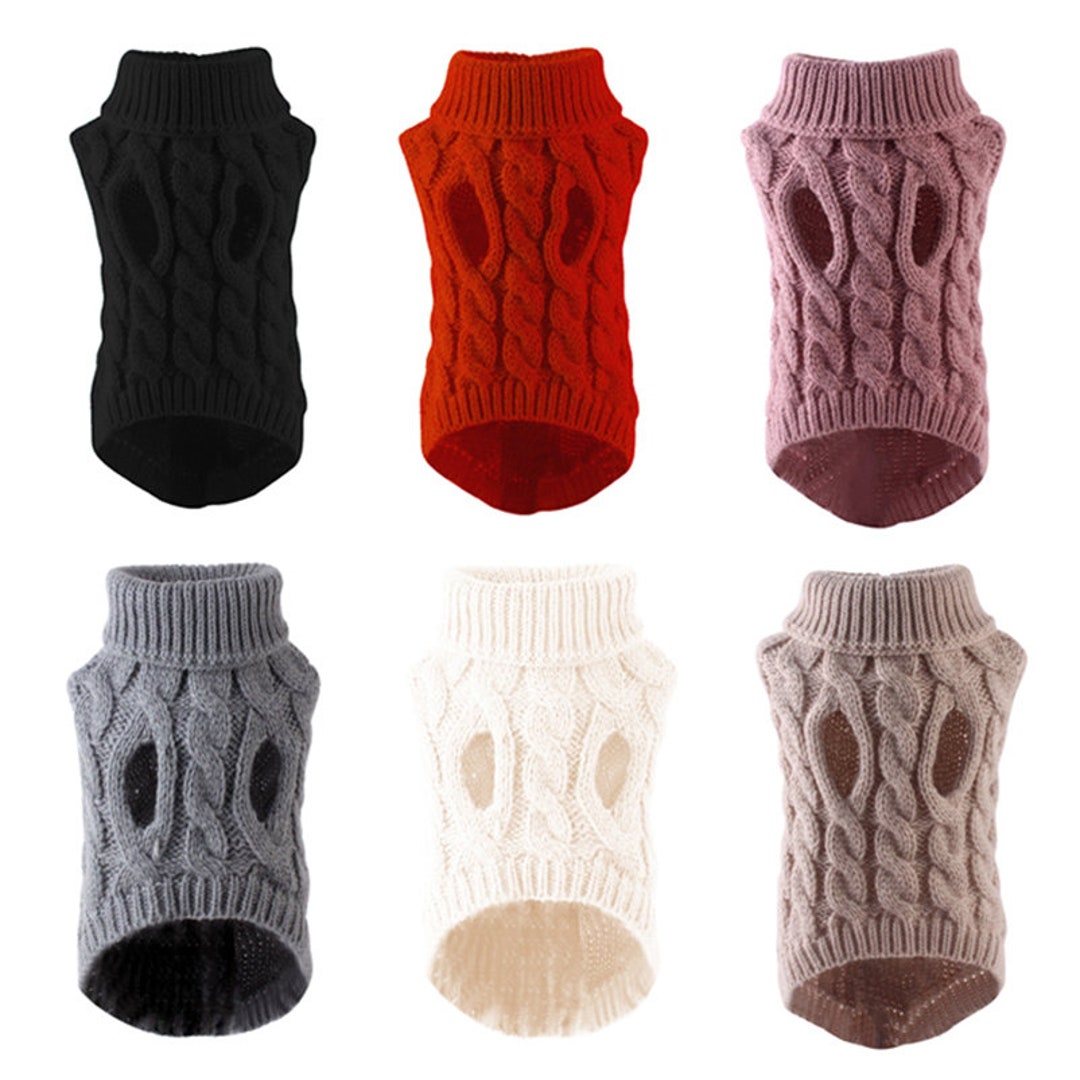 Puppy Dog Sweaters for Small Medium Dogs Cats Clothes Winter Warm Pet ...