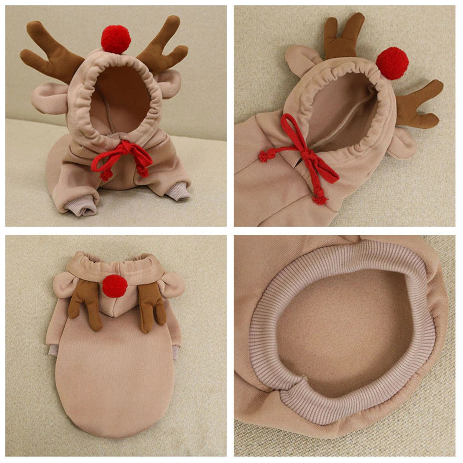 Cute Dog Clothes for Small Dogs Hoodies Warm Fleece Pet Clothing Puppy ...