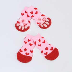 4pcs/set Cute Puppy Dog Socks Cartoon Anti Slip Knit Socks Warm Puppy ...