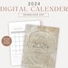 2024 Digital Calendar, Minimal 2024 Calendar, Tablet Planner, Printable ...
