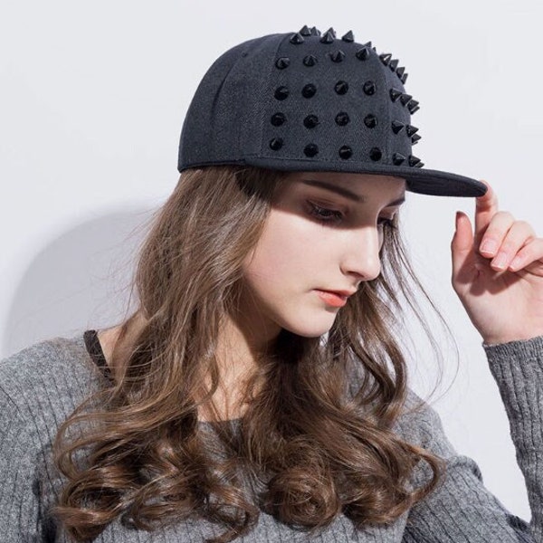 Black Spike Hat - Etsy