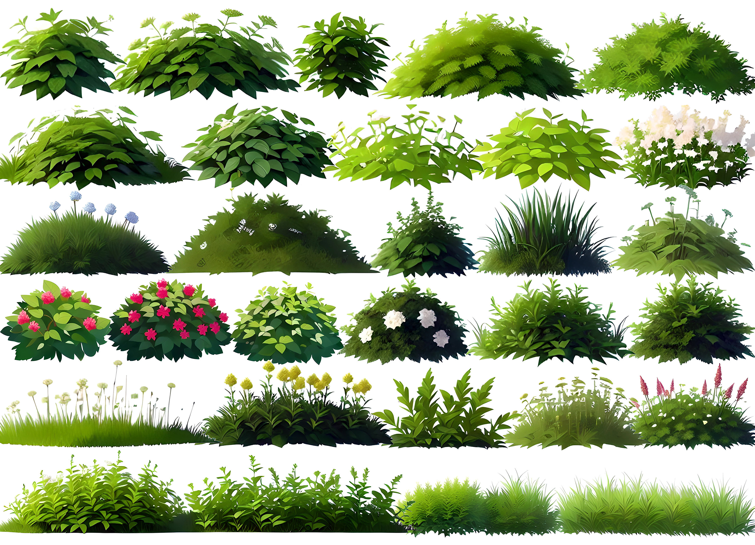 Shrubs PNG Images Bushes Clipart Shrubs Digital Greenery Summer Plant ...