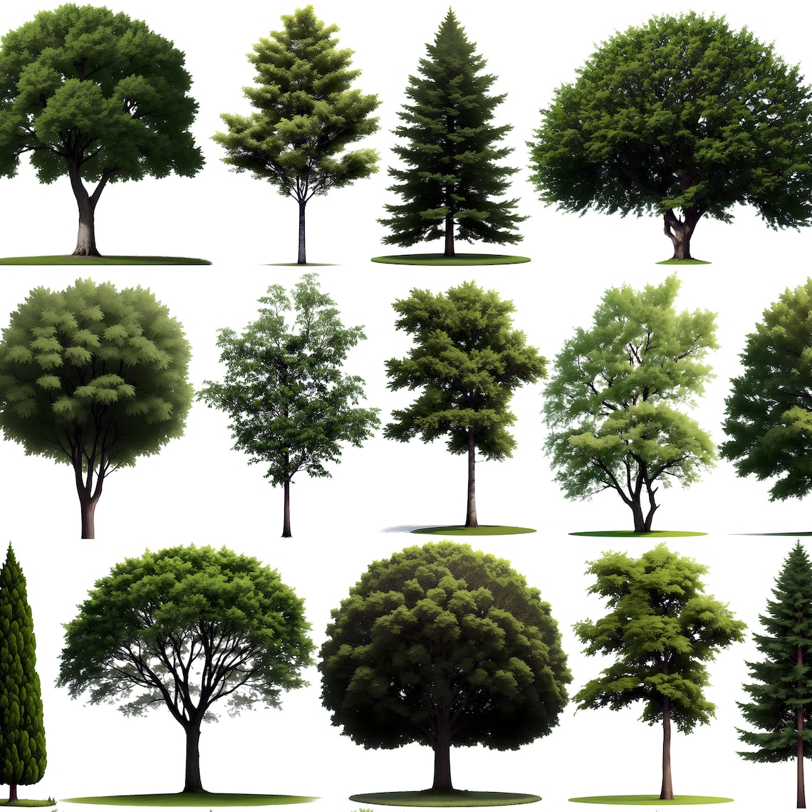 35 High Quality Tree PNG Illustration, Summer Tree Clipart, Landscape ...