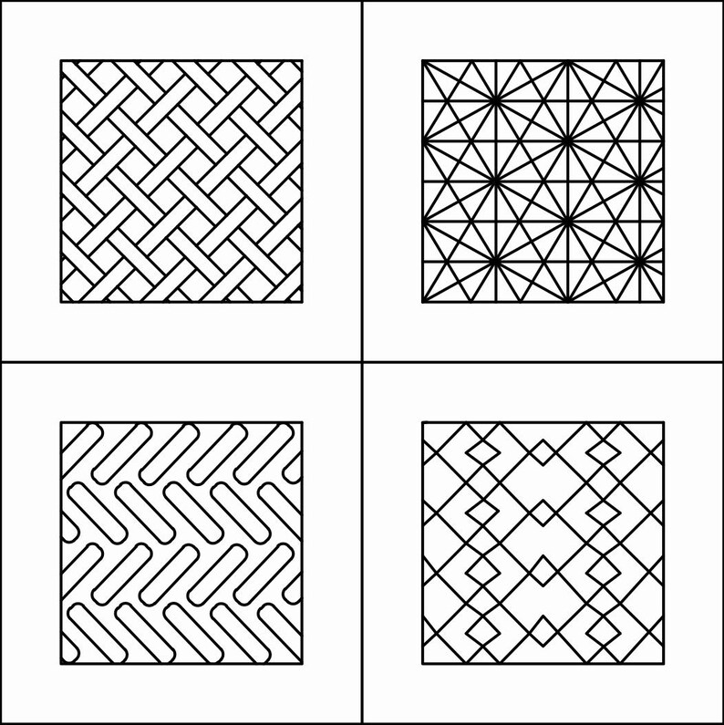 DWG CAD Blocks – Geometric Patterns Collection | Seamless Autocad Line ...