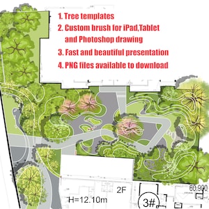 Landscape Tree Plan View PNG: Treetop Templates, Architecture Symbols ...