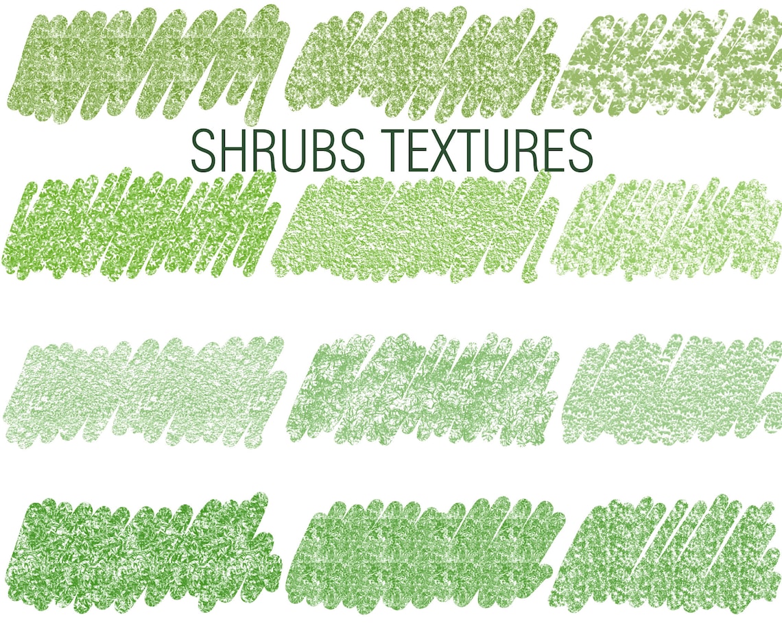 Procreate Brush Set 4, Procreate Tree Stamp, Grass Brush, Shrubs Brush ...
