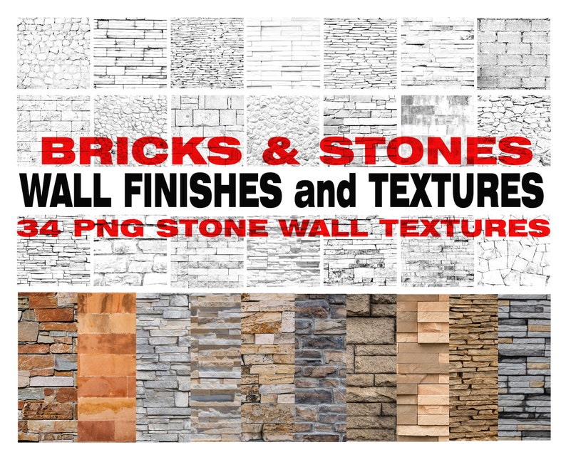 34 Bricks and Stones, Texture Brushes, Bricks Pattern, Stone Texture ...