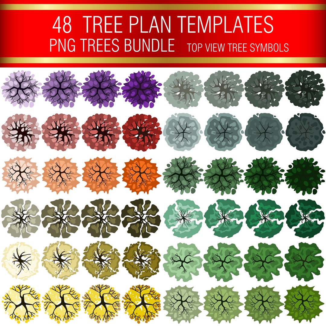 Tree Top View PNG Templates, Tree Top View Stamps, Tree Plan View ...