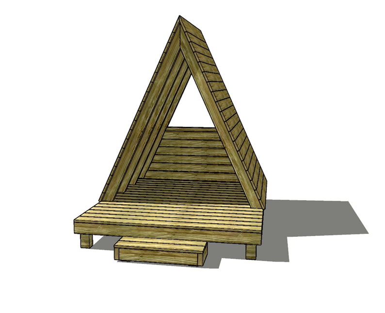 A-frame Playhouse DIY Plan | Kids Wooden Outdoor Playhouse & Backyard ...