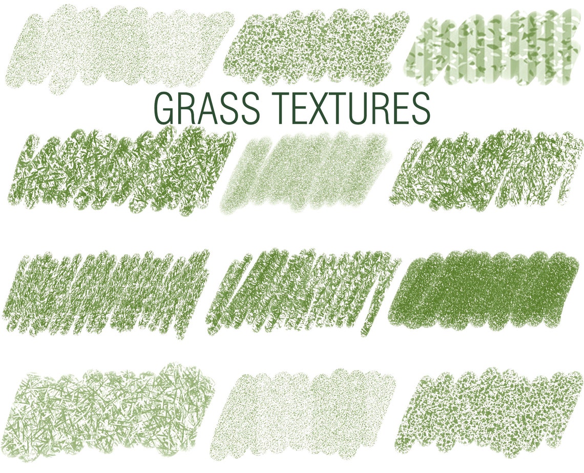 Procreate Landscape Design Brushes: Tree, Grass, Stone (digital ...