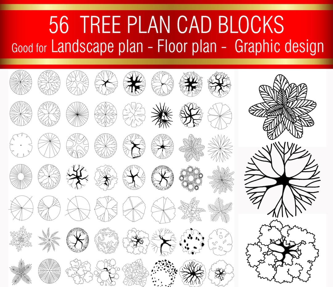 56 Autocad Tree Plan DWG File | Landscape Architecture Blocks | CAD ...
