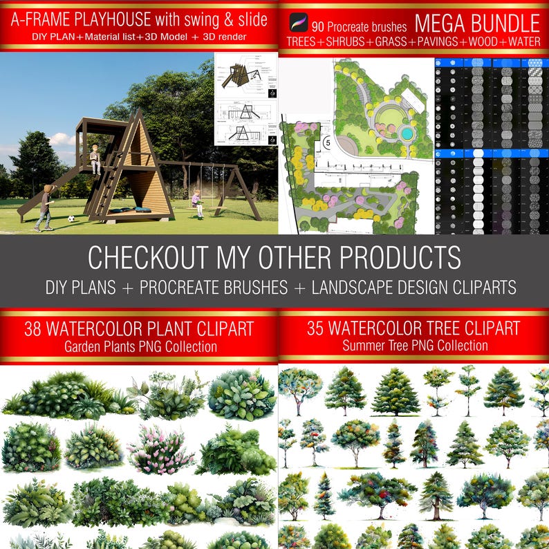 Tree Top View Symbols, Landscape Tree Plan and Grass Textures ...