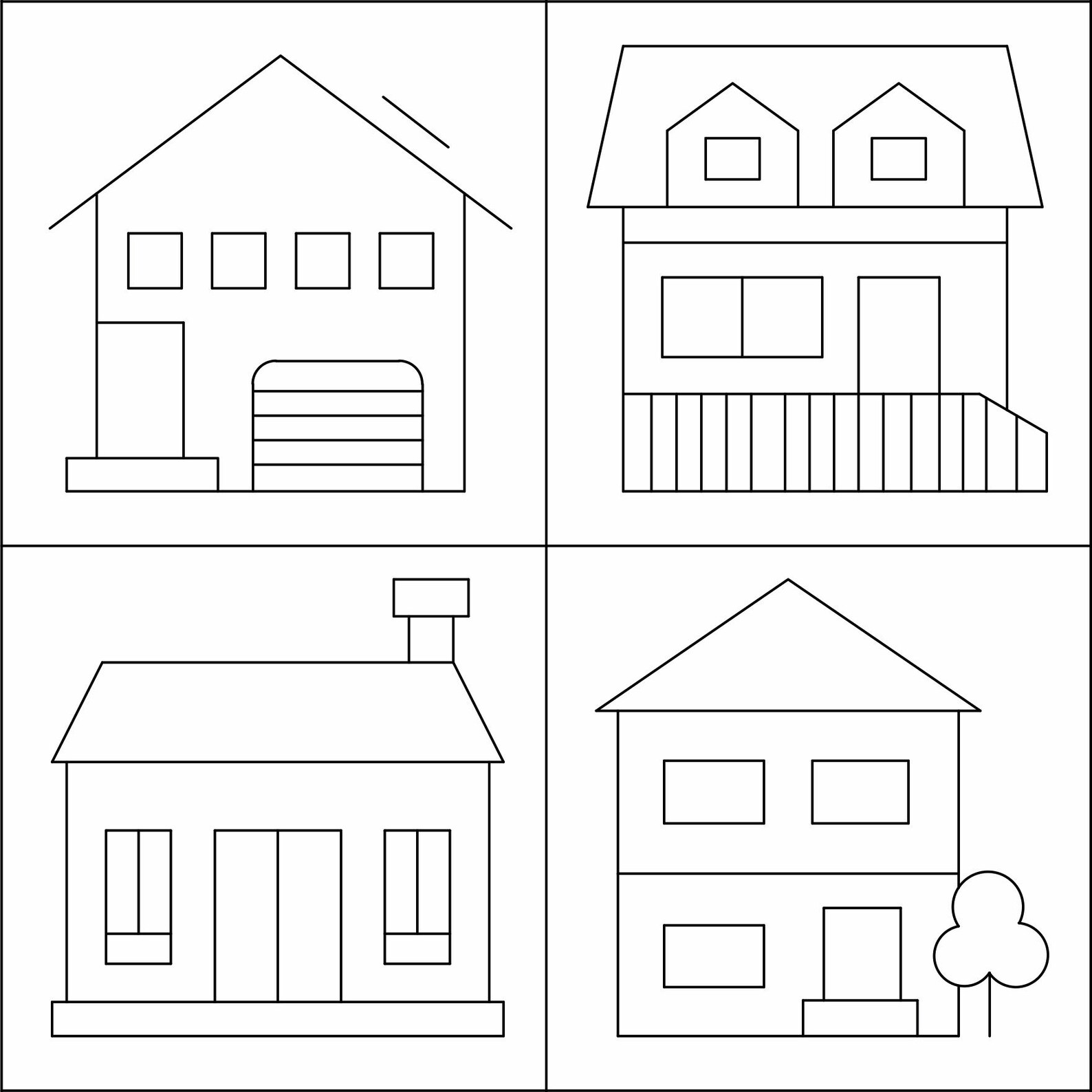 House Facade CAD Blocks | Residential Elevation DWG Files for Autocad ...