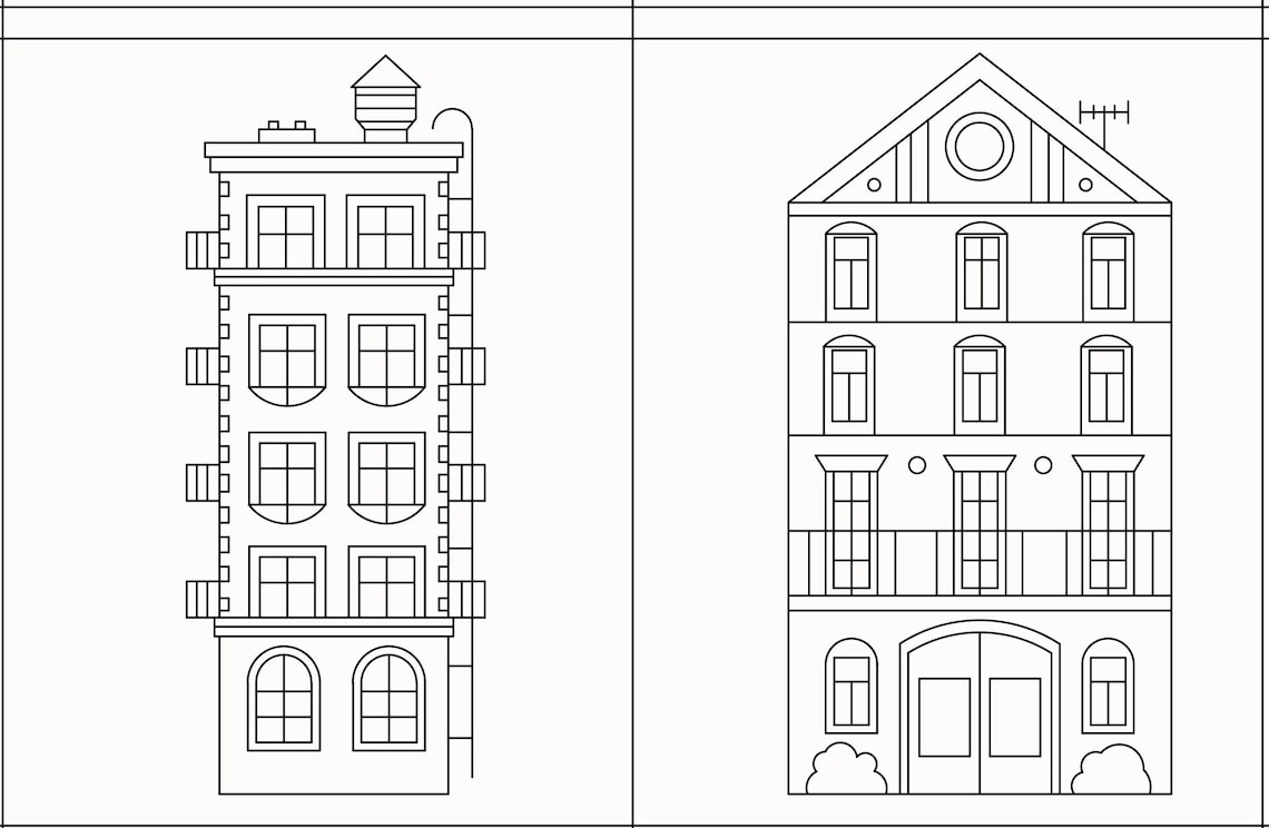 Building Facade CAD Blocks | Residential Elevation DWG Pack for Autocad ...