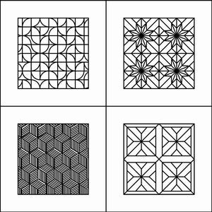 DWG CAD Blocks – Geometric Patterns Collection | Seamless Autocad Line ...
