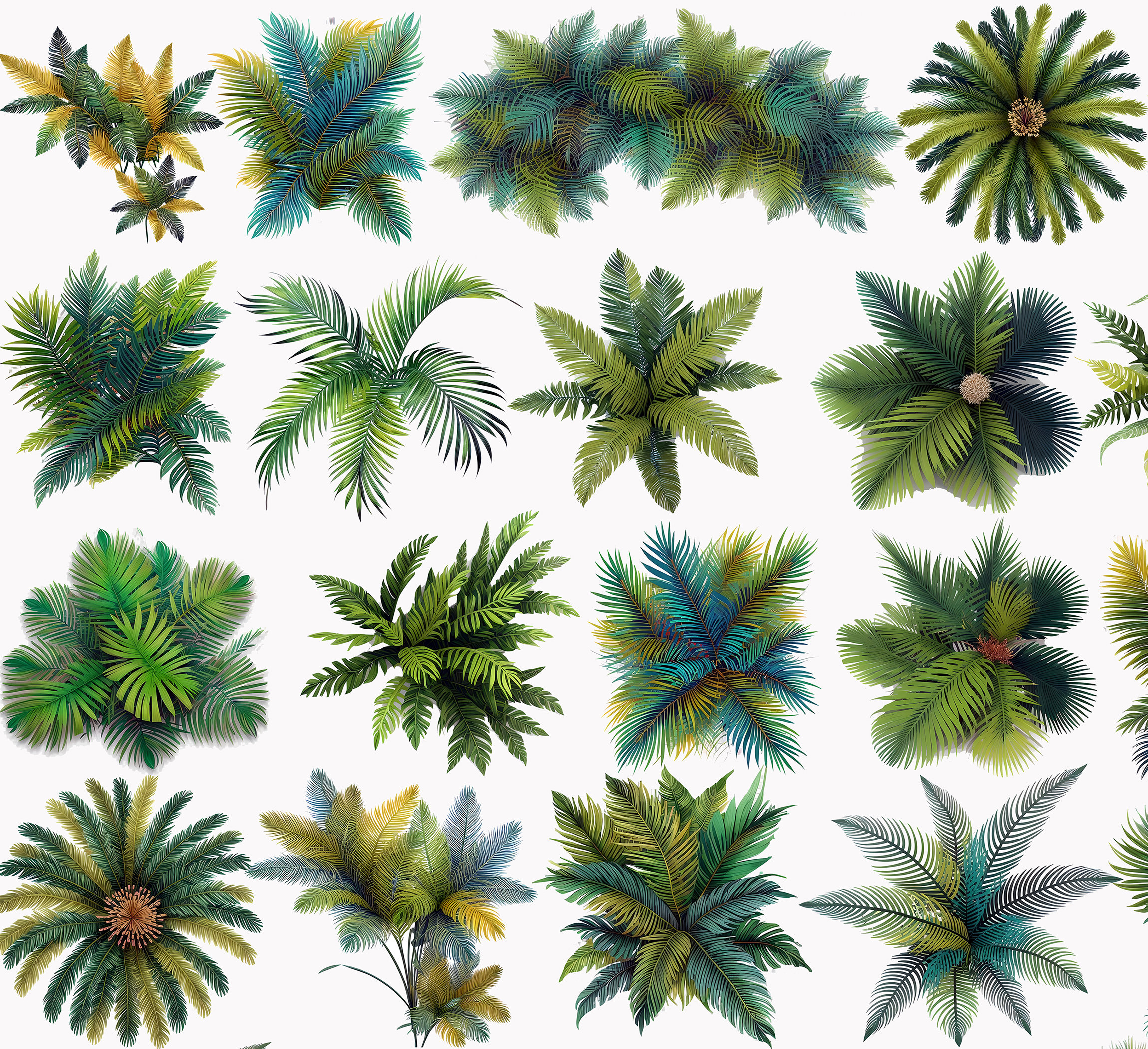 Palm Tree Bundle, Palm Tree Stamps, Palm Tree Symbols, Palm Tree PNG ...