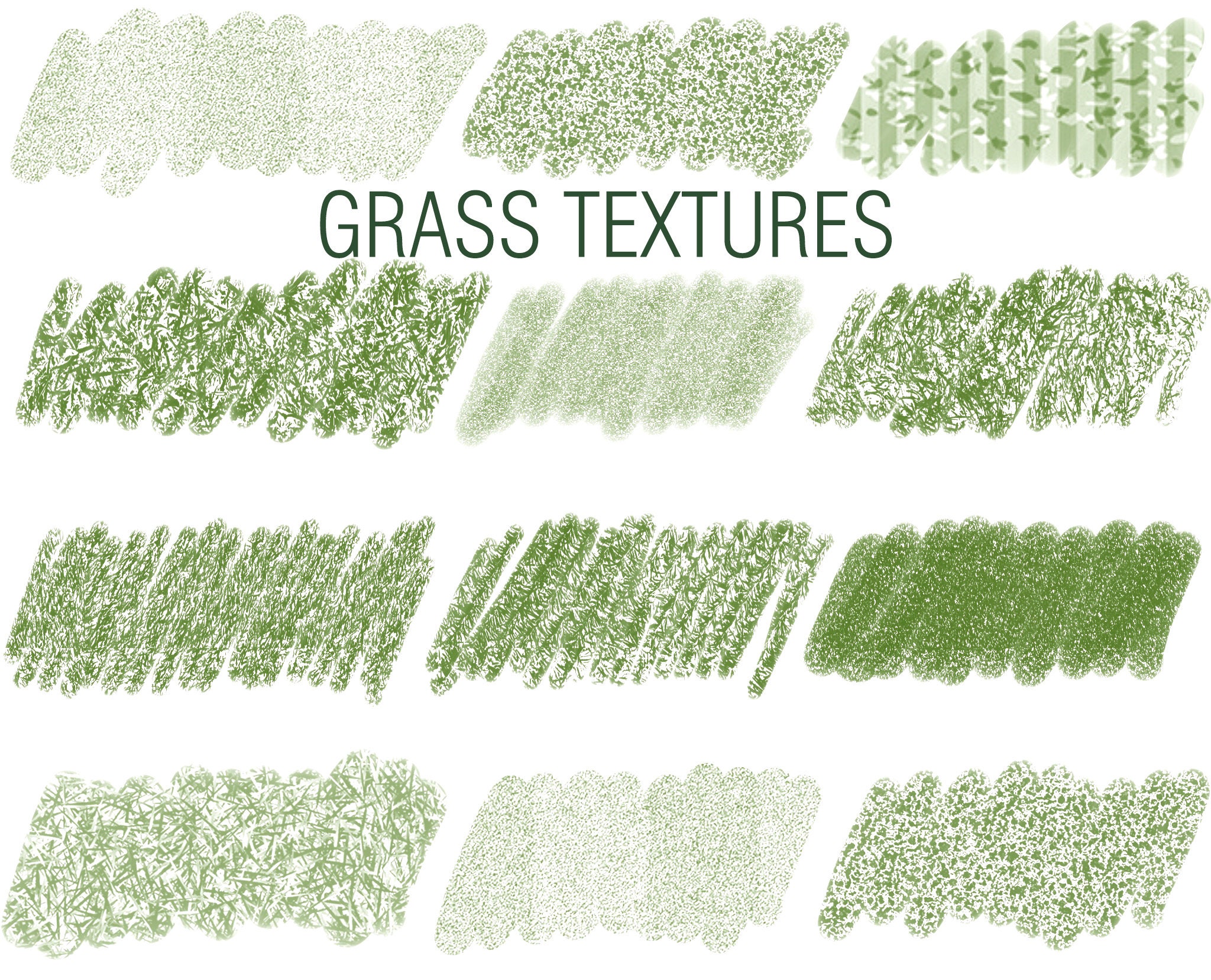 Procreate Landscape Brushes, Procreate Tree Stamp, Grass Brush, Shrubs ...