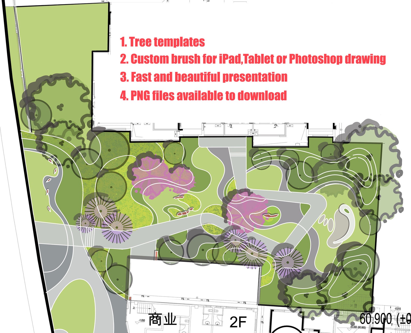 Tree Plan PNG, Tree Top View, Tree Plan Symbol, Landscape Design ...