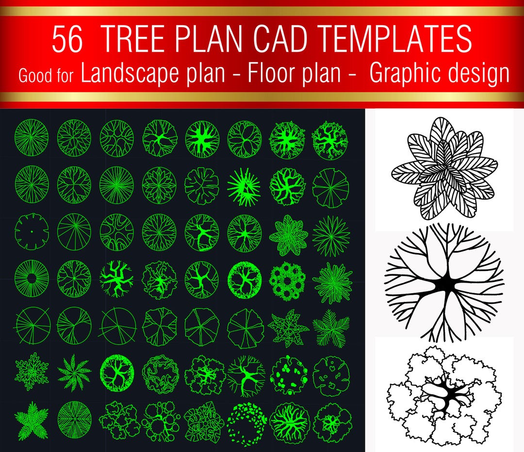 Autocad Tree Plan DWG File | Landscape Architecture Blocks | CAD Tree ...