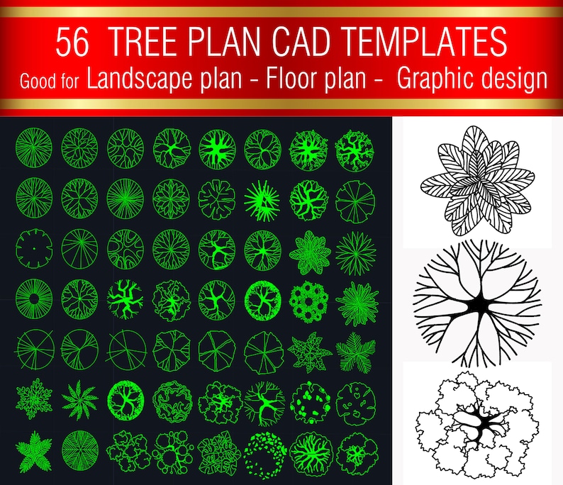 Autocad Tree Plan DWG File | Landscape Architecture Blocks | CAD Tree ...