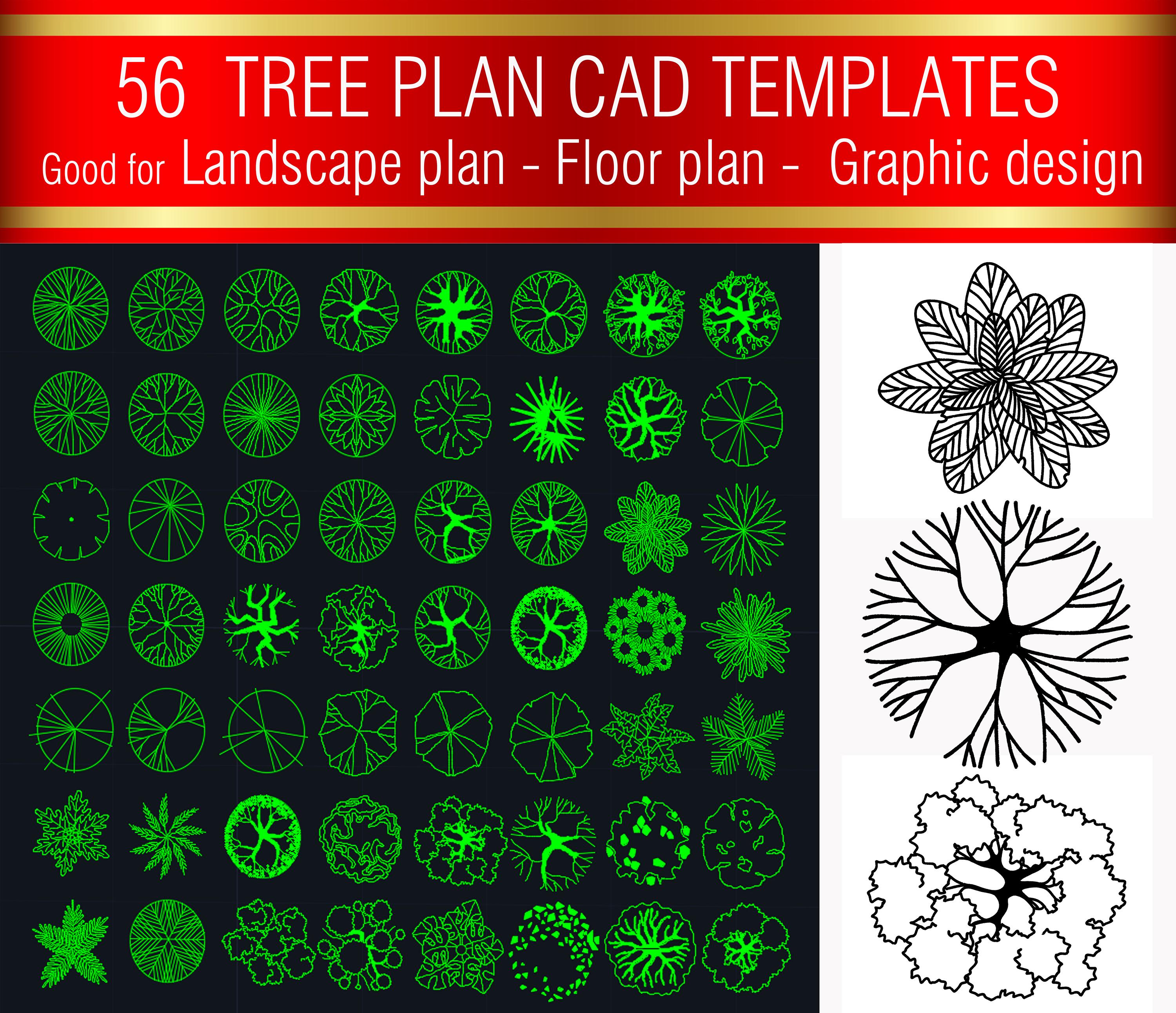 Autocad Tree Plan DWG File | Landscape Architecture Blocks | CAD Tree ...