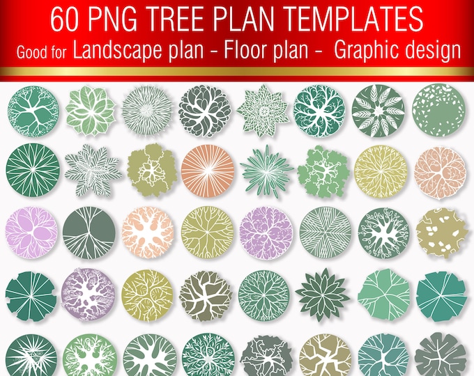 Tree Top View, 2D Landscape Clipart in PNG - Etsy Canada