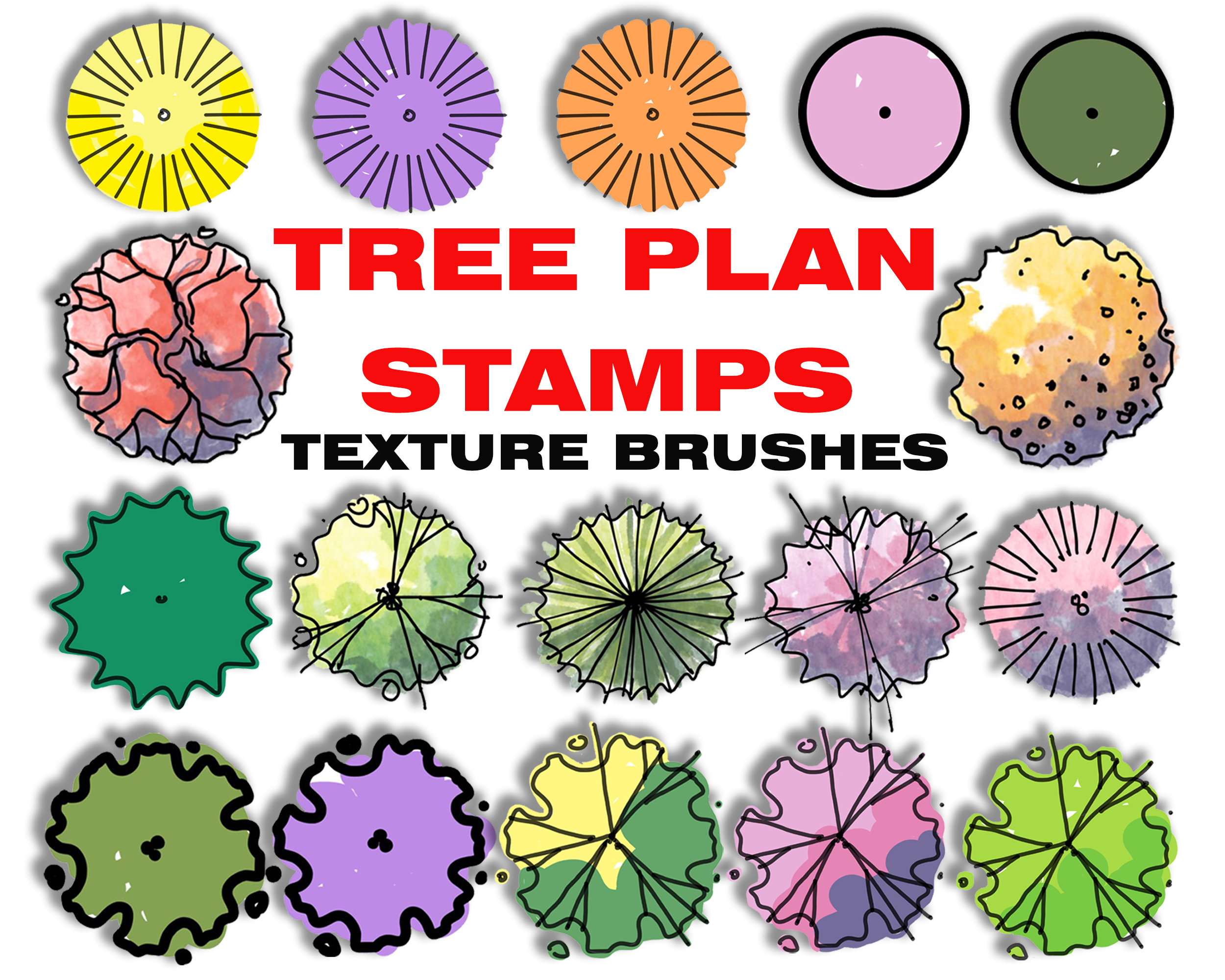 Tree Plan PNG, Tree Top View, Tree Plan Symbol, Landscape Design ...