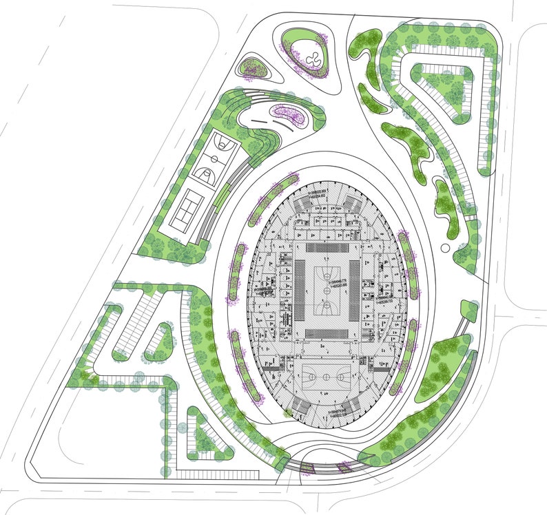 Procreate Landscape Tree Plan View Stamp, Landscape Design Elements ...