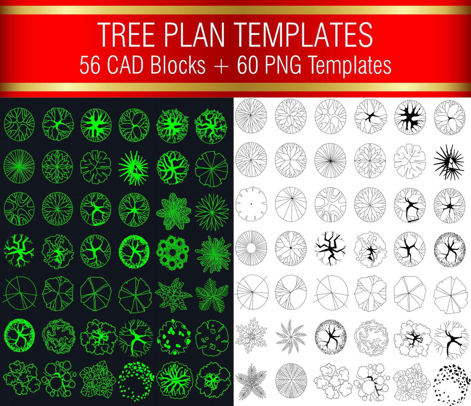 Tree Plan PNG Templates | Autocad Tree Plan DWG File | Landscape ...