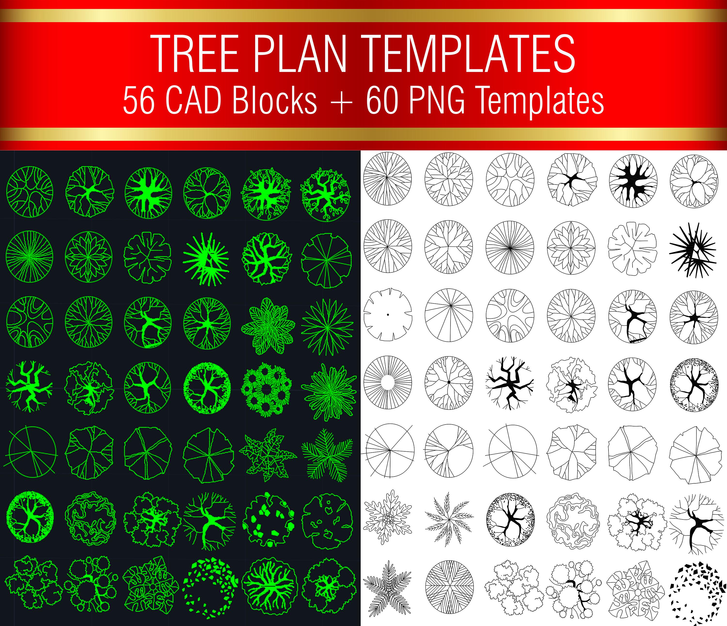 Tree Plan PNG Templates | Autocad Tree Plan DWG File | Landscape ...