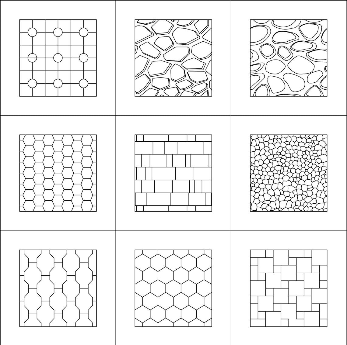 Paving Pattern CAD Blocks | Landscape Architecture DWG Autocad Symbols ...