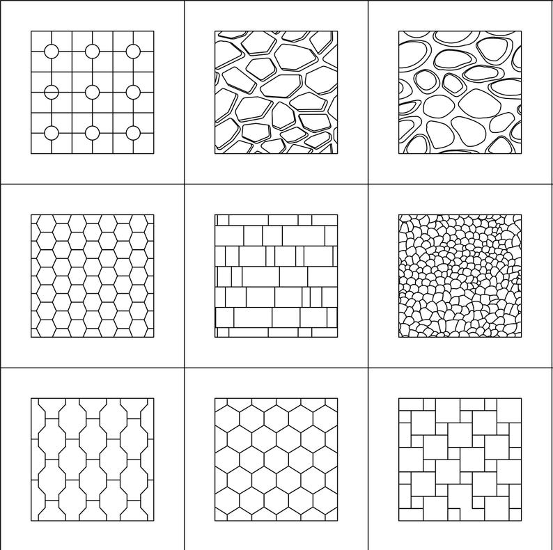 Paving Pattern CAD Blocks | Landscape Architecture DWG Autocad Symbols ...
