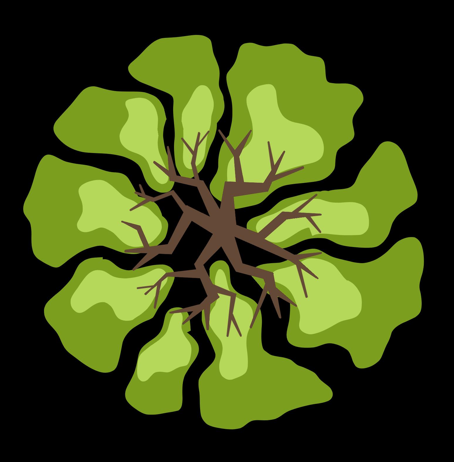 Tree Top View Symbols, Landscape Tree Plan and Grass Textures ...