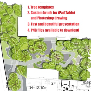 Landscape Tree Plan View PNG, Landscape Element, Treetop Templates ...