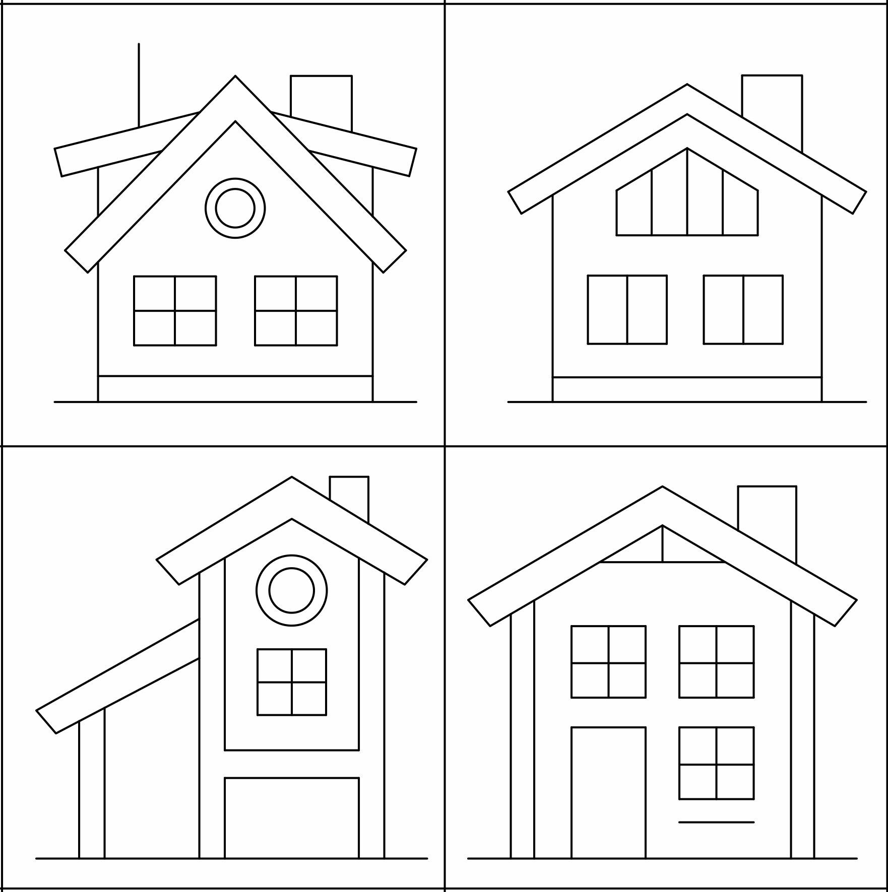 House Facade CAD Blocks | Residential Elevation DWG Files for Autocad ...