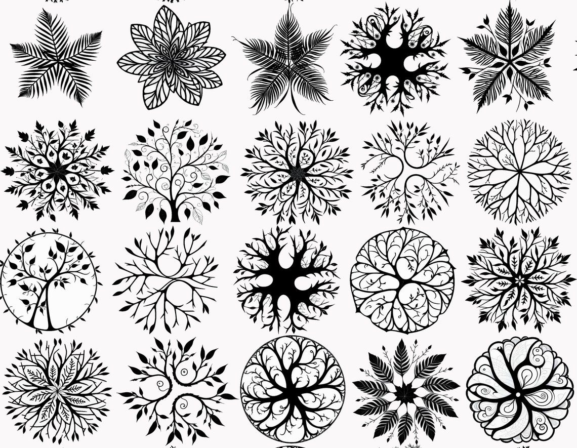 Landscape Tree Plan View, Tree, Line Drawings, Landscape Design Symbol ...