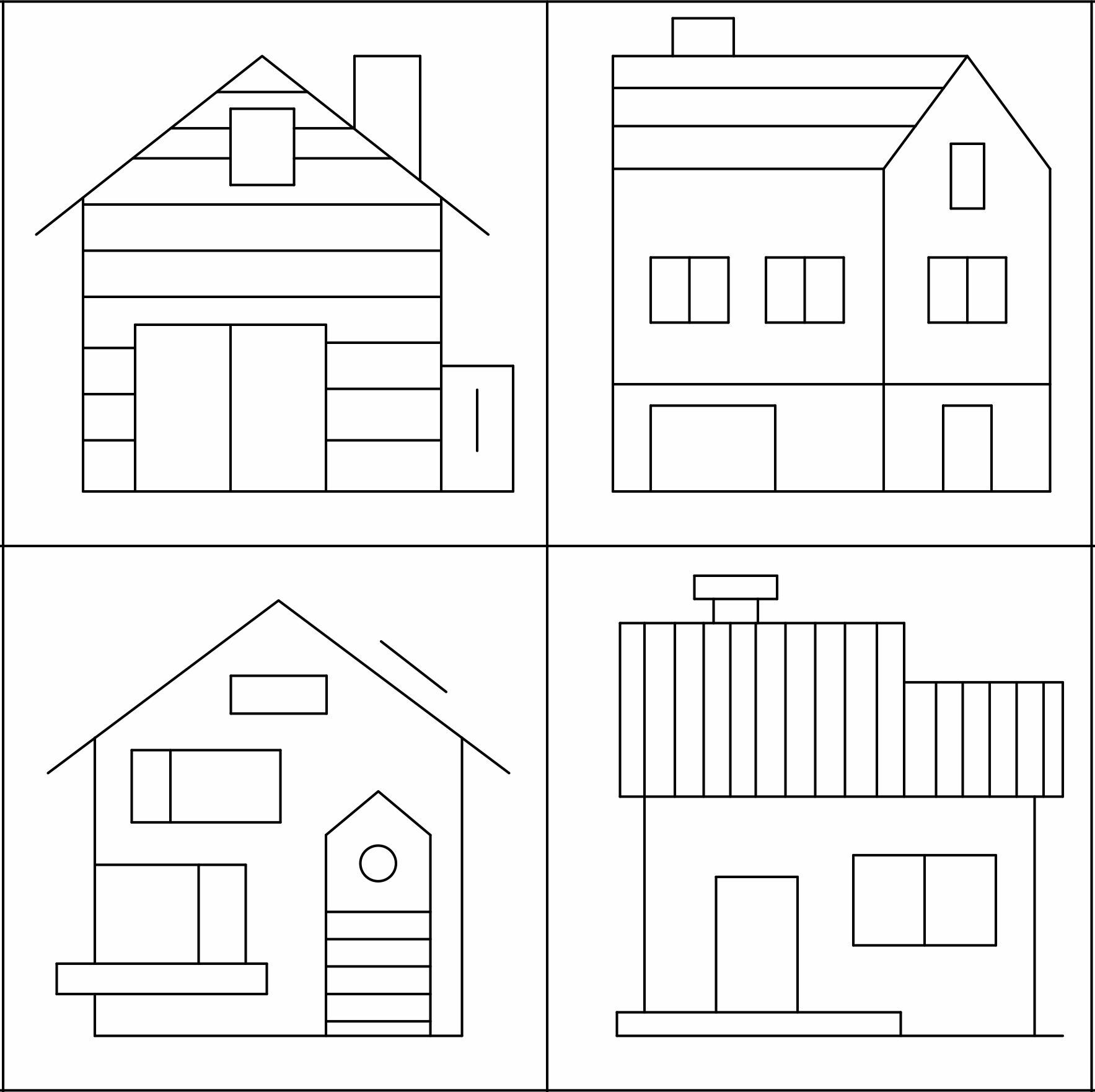 House Facade CAD Blocks | Residential Elevation DWG Files for Autocad ...