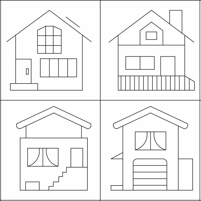 House Facade CAD Blocks | Residential Elevation DWG Files for Autocad ...