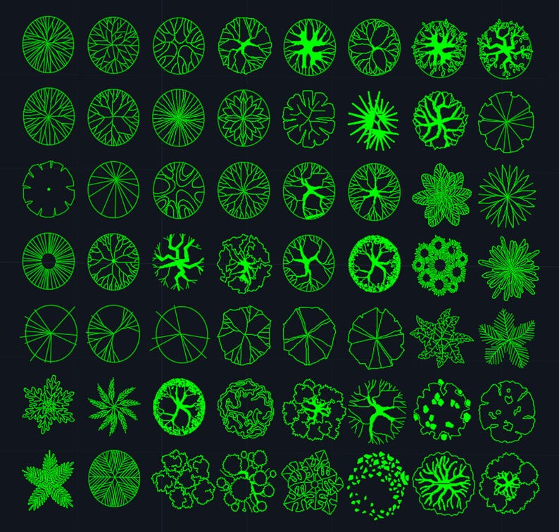 Autocad Tree Plan DWG File | Landscape Architecture Blocks | CAD Tree ...