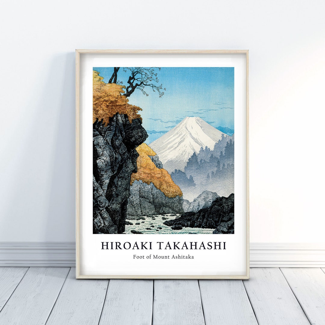 Japanese Art Print, Original Art by Hiroki Takahashi, Foot of Mount ...