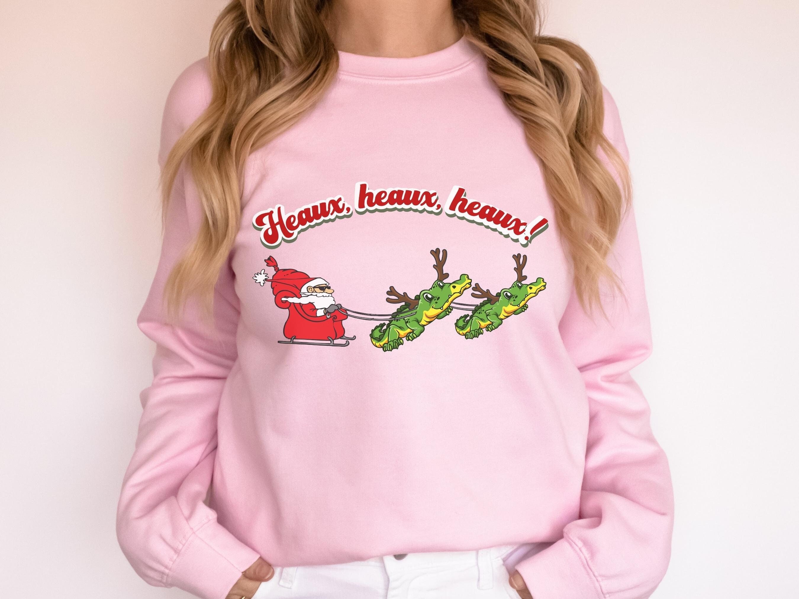 Heaux Heaux Heaux Sweater, Cajun Christmas, Joyeaux Noel, Crawfish ...