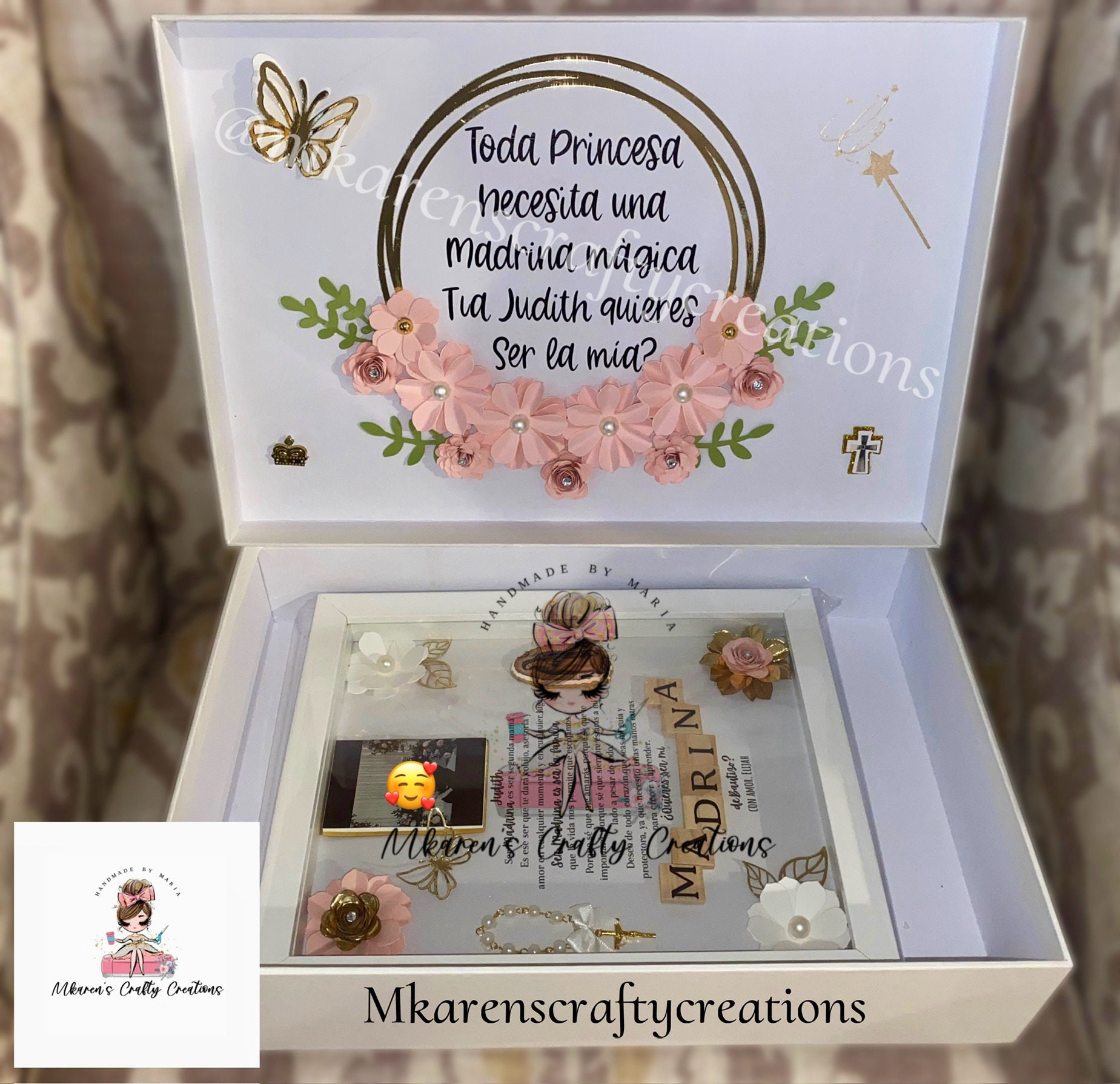 CUSTOMIZED DECORATED BOX, Godparent Proposal Gift Box, Godparent ...