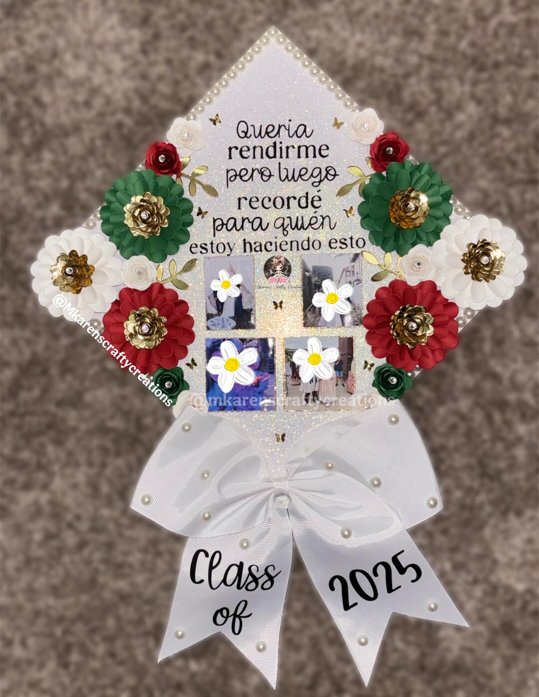 Floral Cap Topper, Graduation Cap Topper, Class of 2025 - Etsy
