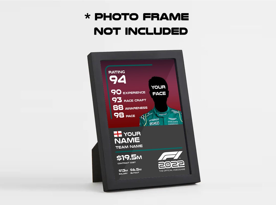 Personalised F1 Formula 1 Card 2022 Game Racing Fan Gift Custom A4 ...